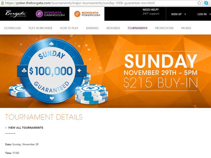 Borgata Poker Doubles Prize Money for Online Sunday Major | Pokerfuse